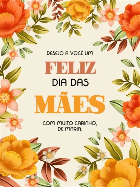 Como Fazer Cart O Dia Das M Es Criativo Floral Edite Online