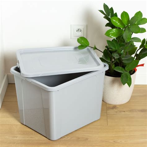 X Pojemnik Pud O Plastikowe Pojemniki Z Pokryw Multibox Szary L