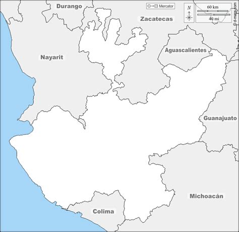 Jalisco Mapa Gratuito Mapa Mudo Gratuito Mapa En Blanco Gratuito