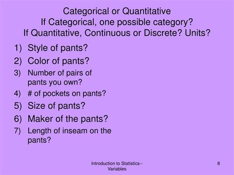 Ppt Categorical Vs Quantitative Variables Powerpoint Presentation