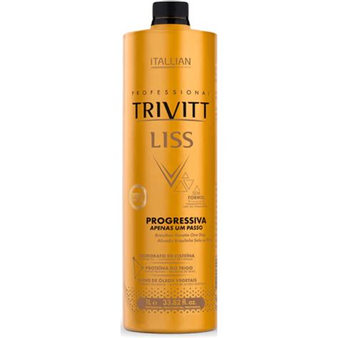 Escova progressiva Sem Formol Trivitt Liss 1 Litro Únika Hair Cosméticos