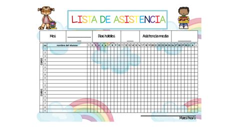Dos Listas De Control Asistencia Editables En Power Point Y Pdf Formal