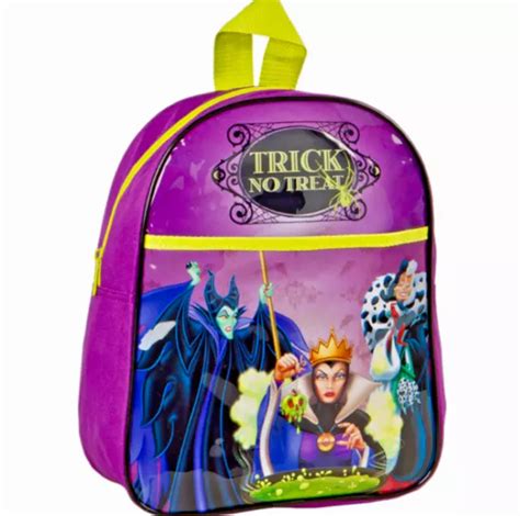 DISNEY VILLAINS MALEFICENT Cruella Evil Queen Trick No Treat Backpack