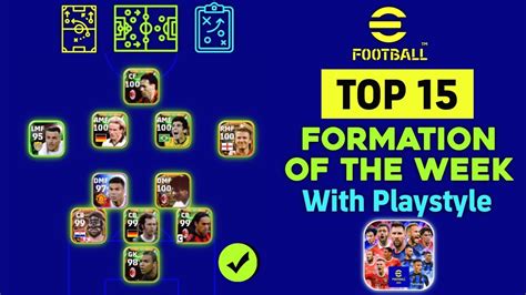 Top 15 New Formations Update This Week In EFootball 2023 With Playstyle