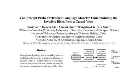 can prompt probe pretrained language models understanding the invisible risks from a causal