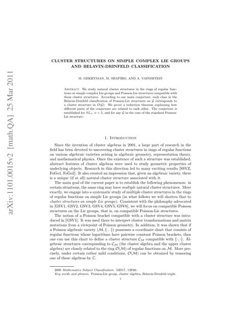 pdf cluster structures on simple complex lie groups and the belavin drinfeld classification