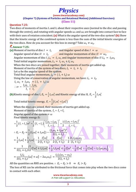 Ncert Solutions For Class Physics Chapter System Of Particles