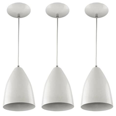 Kit 3 Pendentes Vegas Premium Gourmet Em Aluminio Branco Leroy Merlin