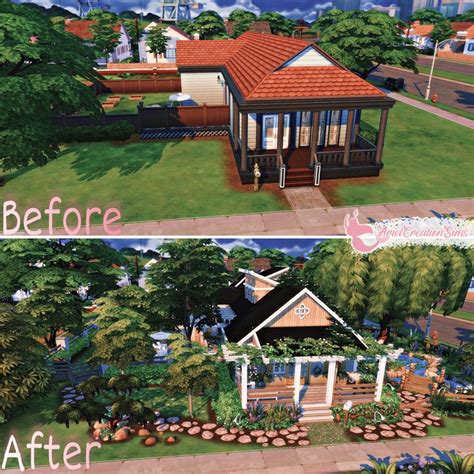 Base Game Cottage Willow Creek Renovation Sims 4 NO CC Sims 4
