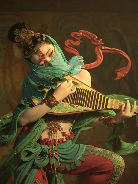 Dancing Apsara by Qi Sheng Luo 回云阙 罗其胜