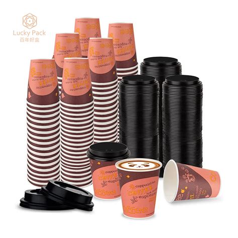 Compostable Single Ripple Double Wall Disposable Hot Coffee Tea Paper