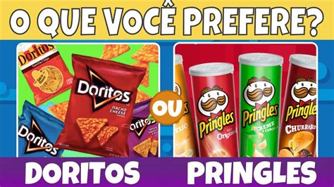 O QUE VOCÊ PREFERE Jogo das escolhas Edição Comidas 1 QUIZ SHOW