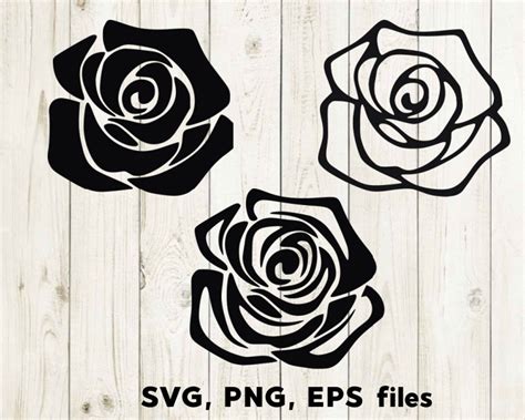 Rose SVG Flowers SVG Rose Bundle SVG Rose Silhouette Rose Vector