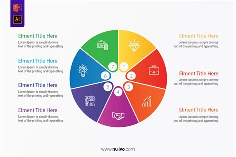 8 Step Circular Process Flow Diagram Powerpoint Template Keski