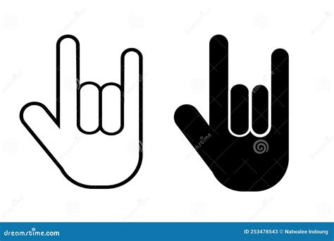 I Love You Language Hand Sign Icon Symbol Stock Illustration