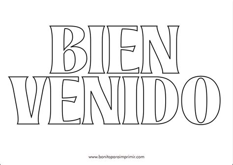 Moldes De Letras De Bienvenidos Bonito Para Imprimir