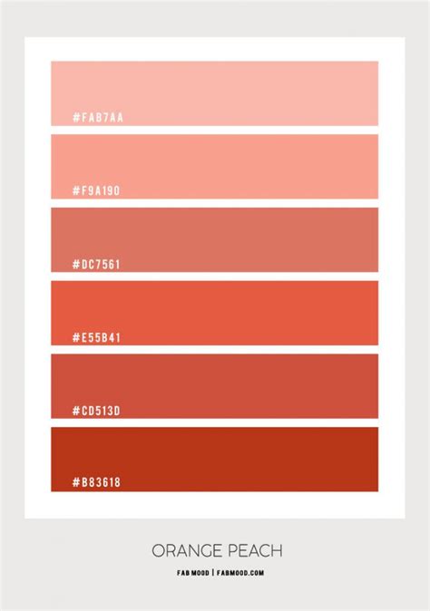 Orange Peach Colour Scheme Colour Palette Fab Mood Wedding