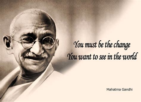 Gandhi Change Be The Change You Want To See In The World Paper Poster