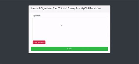 Laravel Signature Pad Example Tutorial MyWebtuts