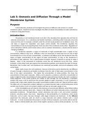 Lab 5 Diffusion And Osmosis Lab ADA 1 Docx CTC 1 Lab 5 Osmosis And
