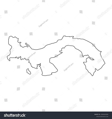 Highly Detailed Panama Map With Borders Isolated Royalty Free Stock