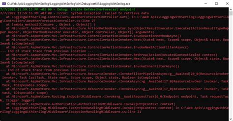 logging with serilog in asp core web api codeproject