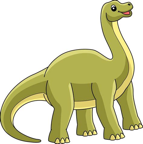 Brontosaurus Dinosaurier Cartoon Farbige Cliparts 7066679 Vektor Kunst