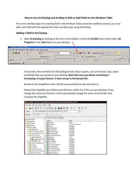 how to use arccatalog and arcmap to edit or add fields to the