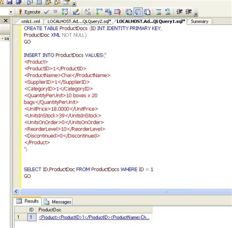sql server mysql oracle postgresql working with xml data in sql server 2005