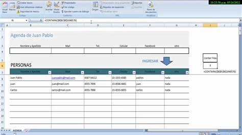 A Tiempo Dentro Lona Plantilla De Agenda Telefonica En Excel Fama