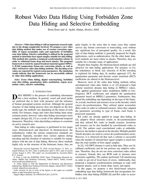 robust video data hiding using forbidden zone pdf free download