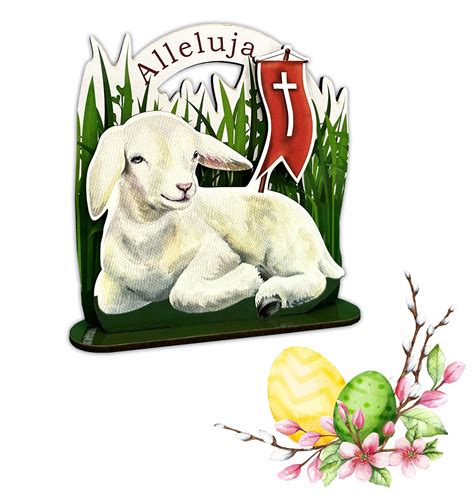Baranek Wielkanocny Figurka Do Koszyczka Baranki Wielkanocne Ozdoba
