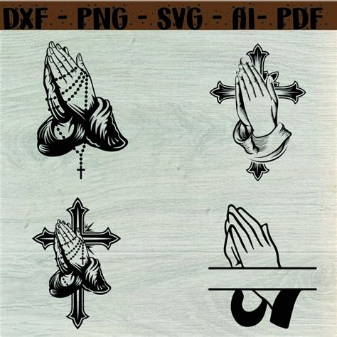 Praying Hands SVG Vector Cricut Prayer Cut SVG For Cricut Religious