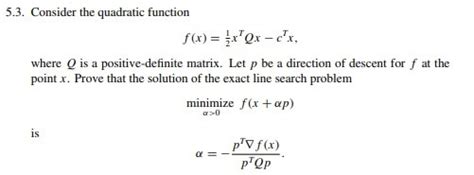 solved 5 3 consider the quadratic function f x 1 2 xt