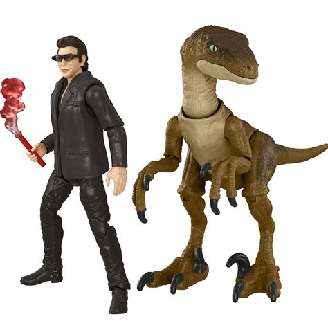 Jurassic World Dominion Human Dino Pack Dr Ian Malcolm Velociraptor