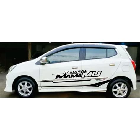 Jual Sticker Variasi Body Samping Mobil Ayla Cutting Sticker Decal