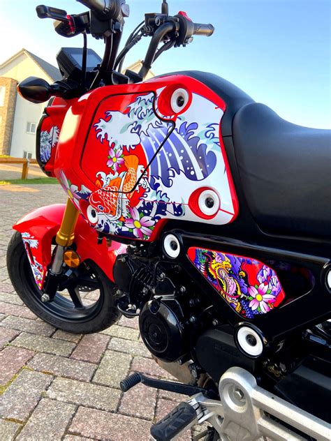 Grom MSX125 Graphics Yakuza RED Decal Sticker Kit 2021 2022 2023 EBay