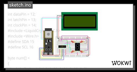 display 7 segmentos wokwi esp32 stm32 arduino simulator