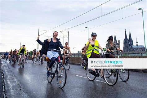 Cologne Naked Bike Ride 2020 Demonstrators Ride Through The City Over