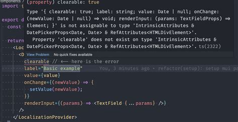 Datepicker Property Clearable Does Not Exist On Type