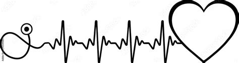 Heartbeat Line SVG Files ECG EKG Cut Files Healthcare