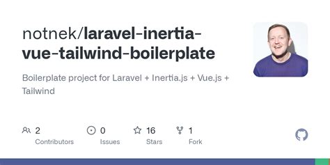GitHub Notnek Laravel Inertia Vue Tailwind Boilerplate Boilerplate
