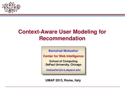 context aware user modeling for recommendation