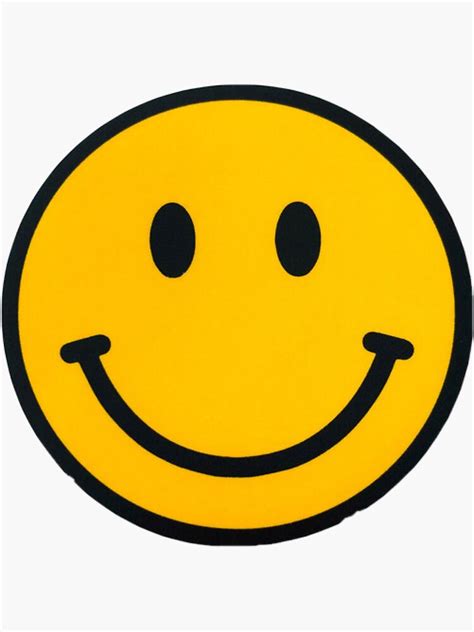 Yellow Smiley Face Sticker For Sale By Yeehawboyy Redbubble