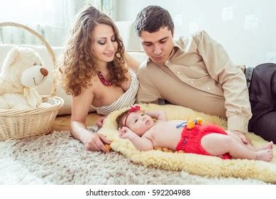 Naked Baby Her Parents Stock Photo 592204994 Shutterstock