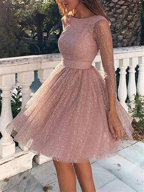 Cocktailkleider Pink Glitzer