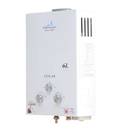 Chauffe Eau automatique à Gaz Bouteille Ceylan 10L Blanc