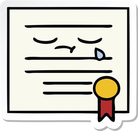 pegatina de un lindo diploma de graduación de dibujos animados 45111587 PNG