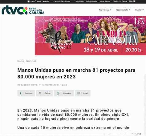En los medios hablan de nosotros porel Día Internacional de la Mujer