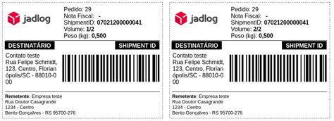 Imprimir etiquetas da logística Jadlog Bling